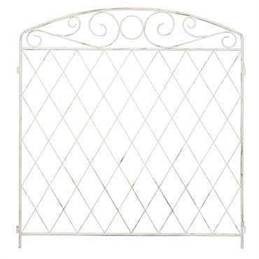 Panacea French Country Scroll Grid Fence - SymbiOp Garden Shop